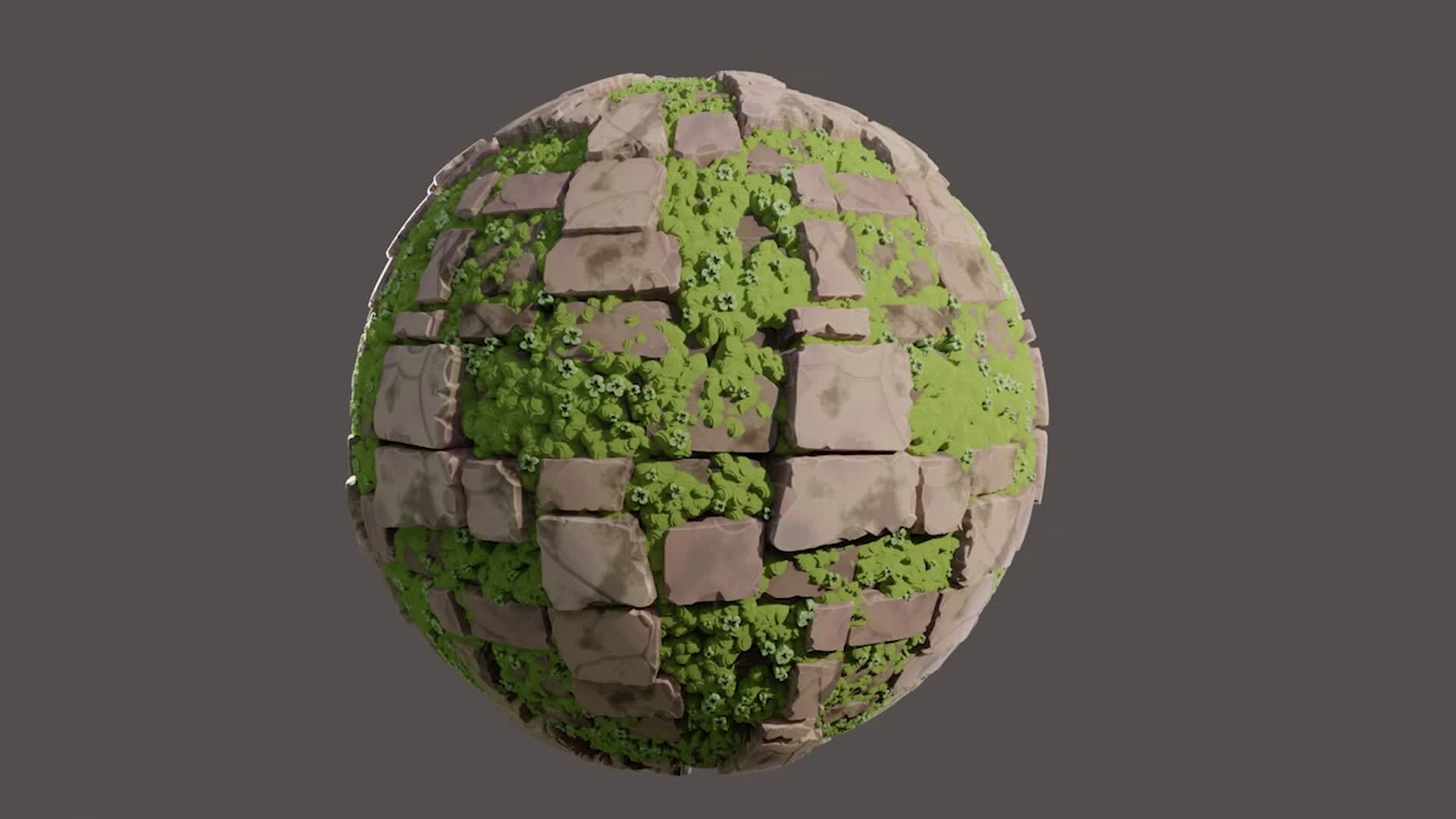 ArtStation - Mossy Brick Material