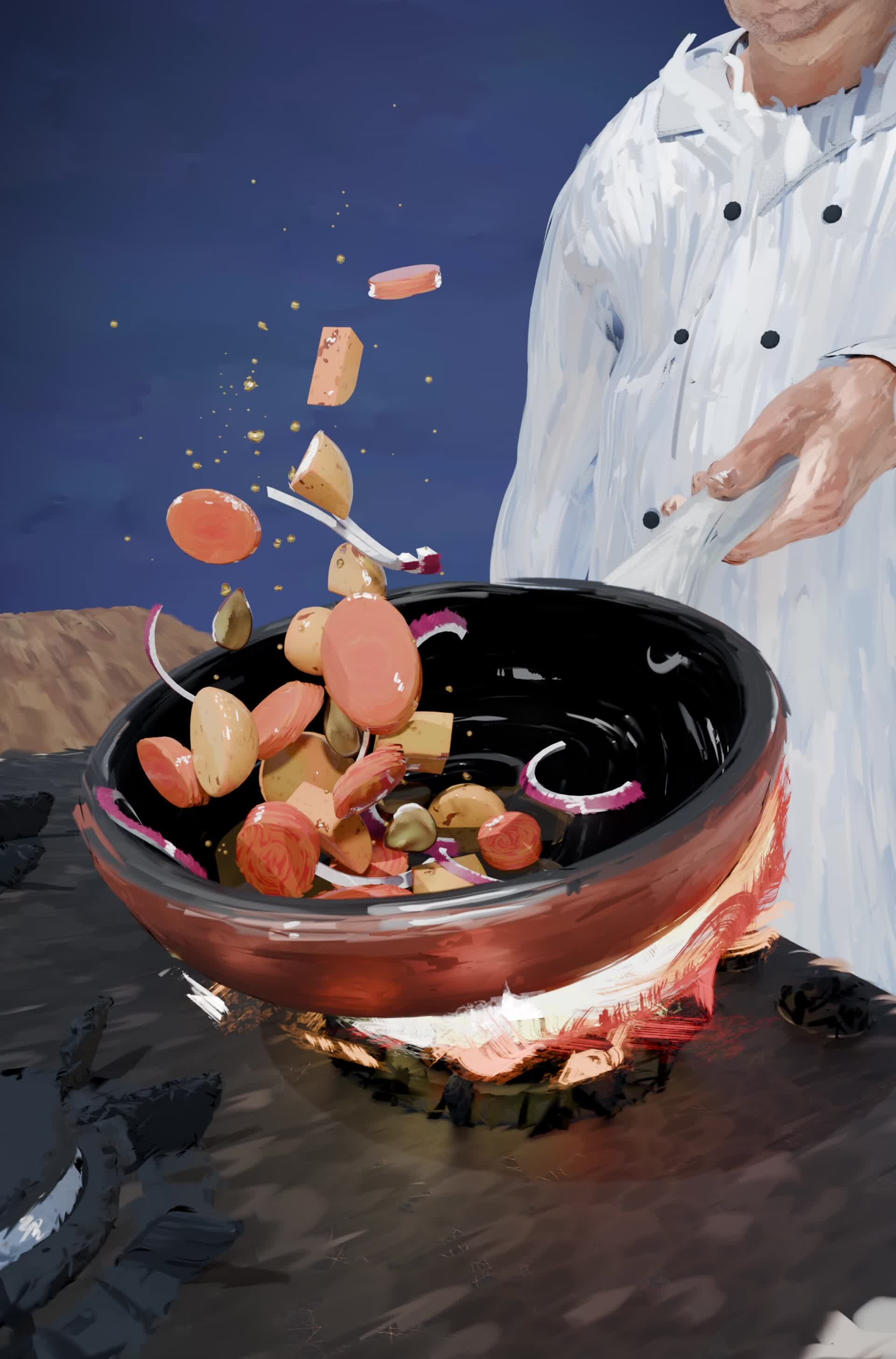 ArtStation - Stylized Pan Toss