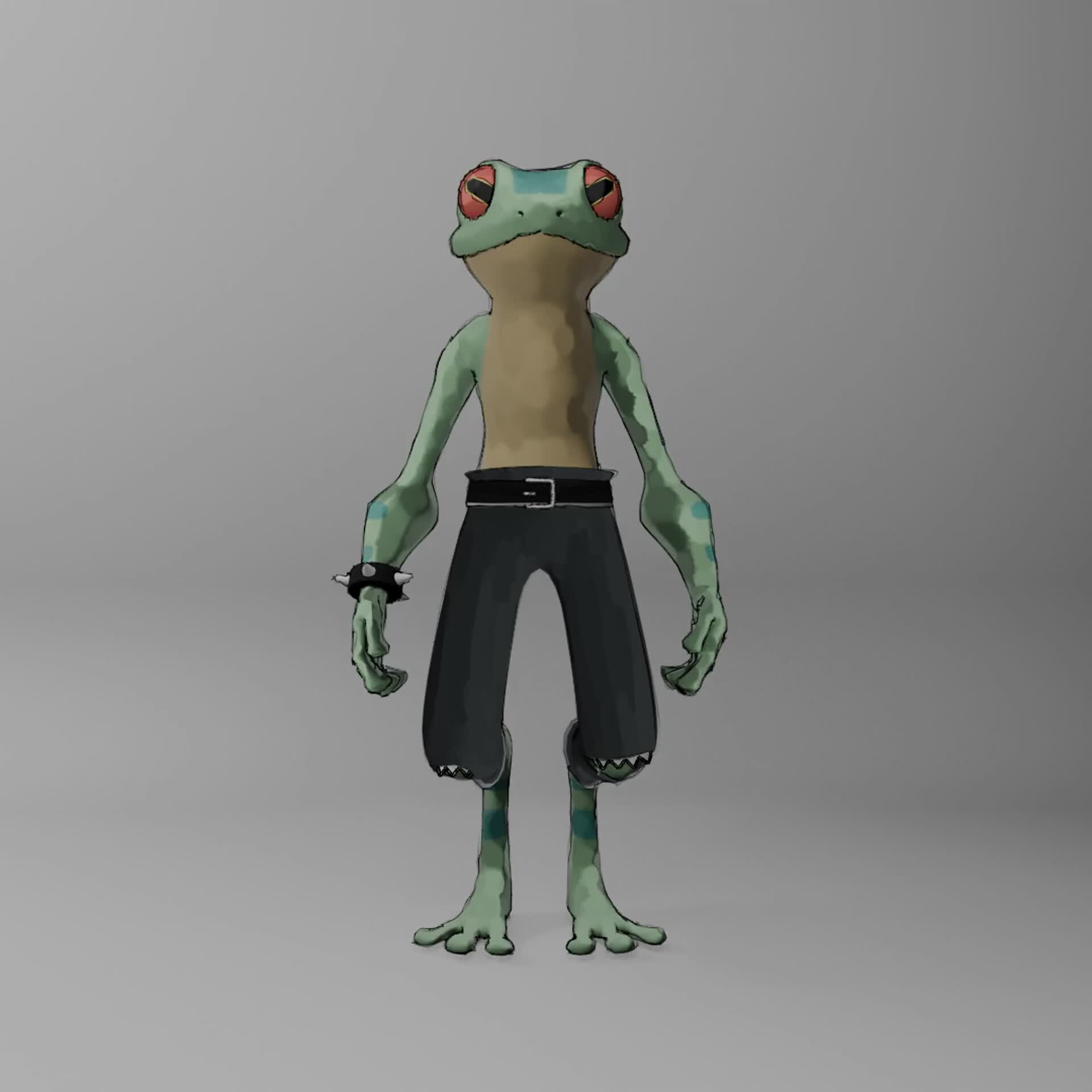 ArtStation - Punk Frog 3D model