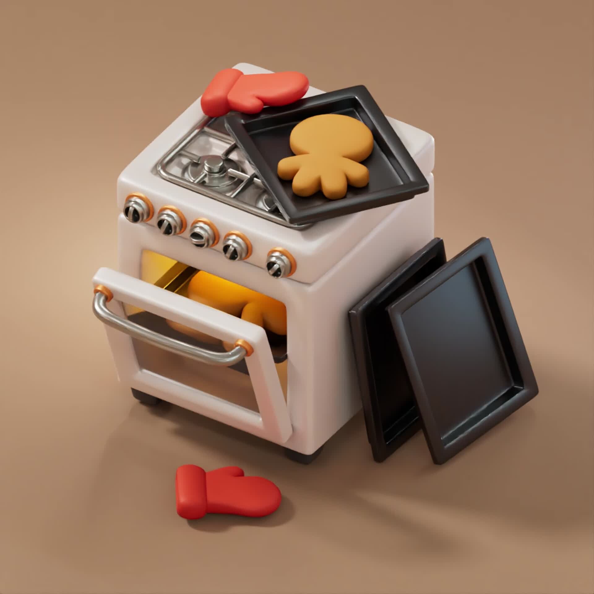ArtStation - Stylized Oven / Stove