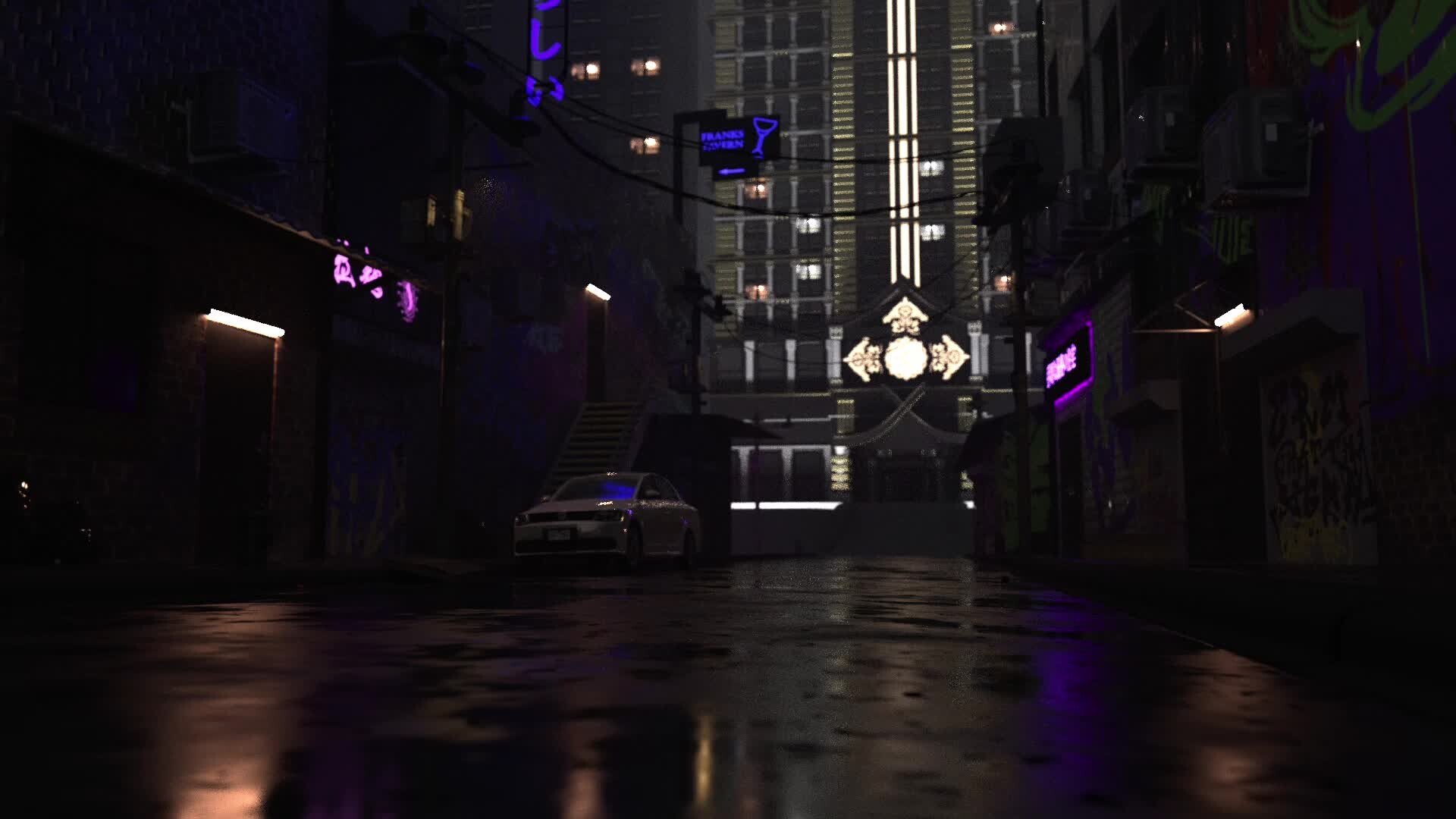 ArtStation - Cyberpunk Alleyway