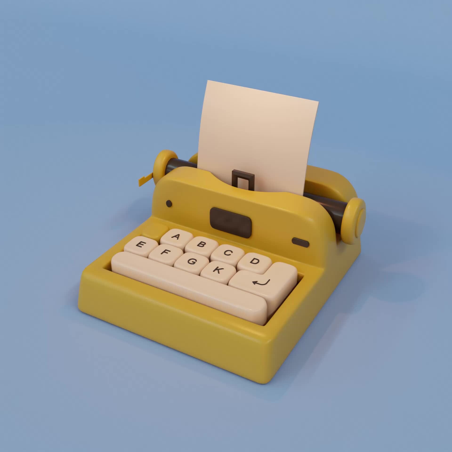 ArtStation - Stylized 3D Typewriter