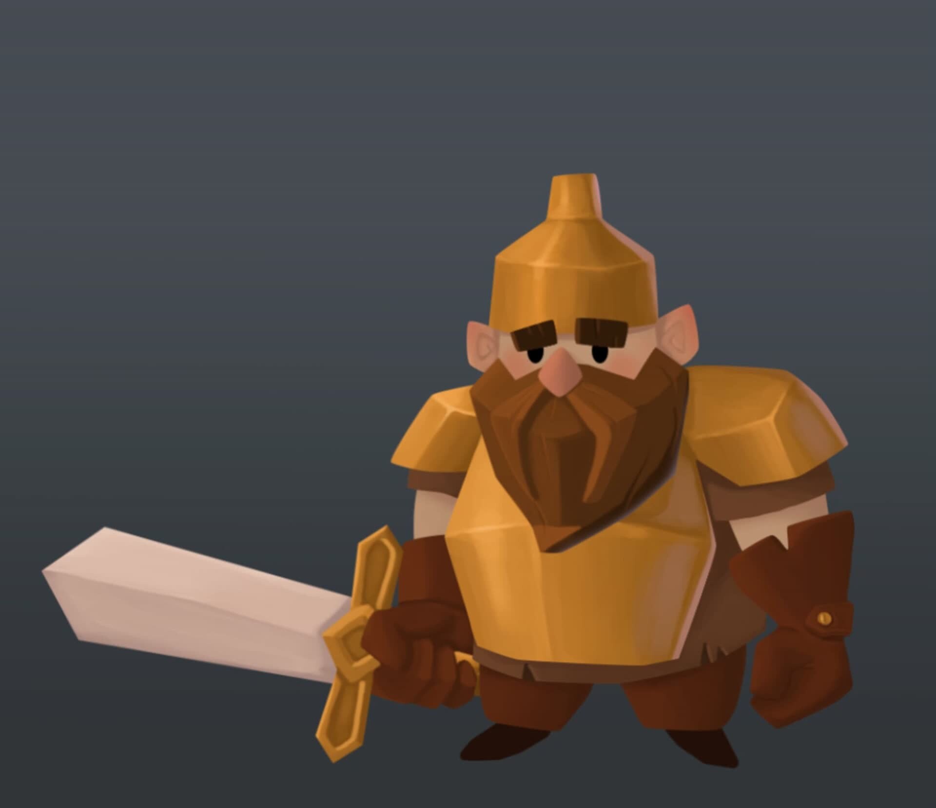 ArtStation - 2d animation of a dwarf with a sword