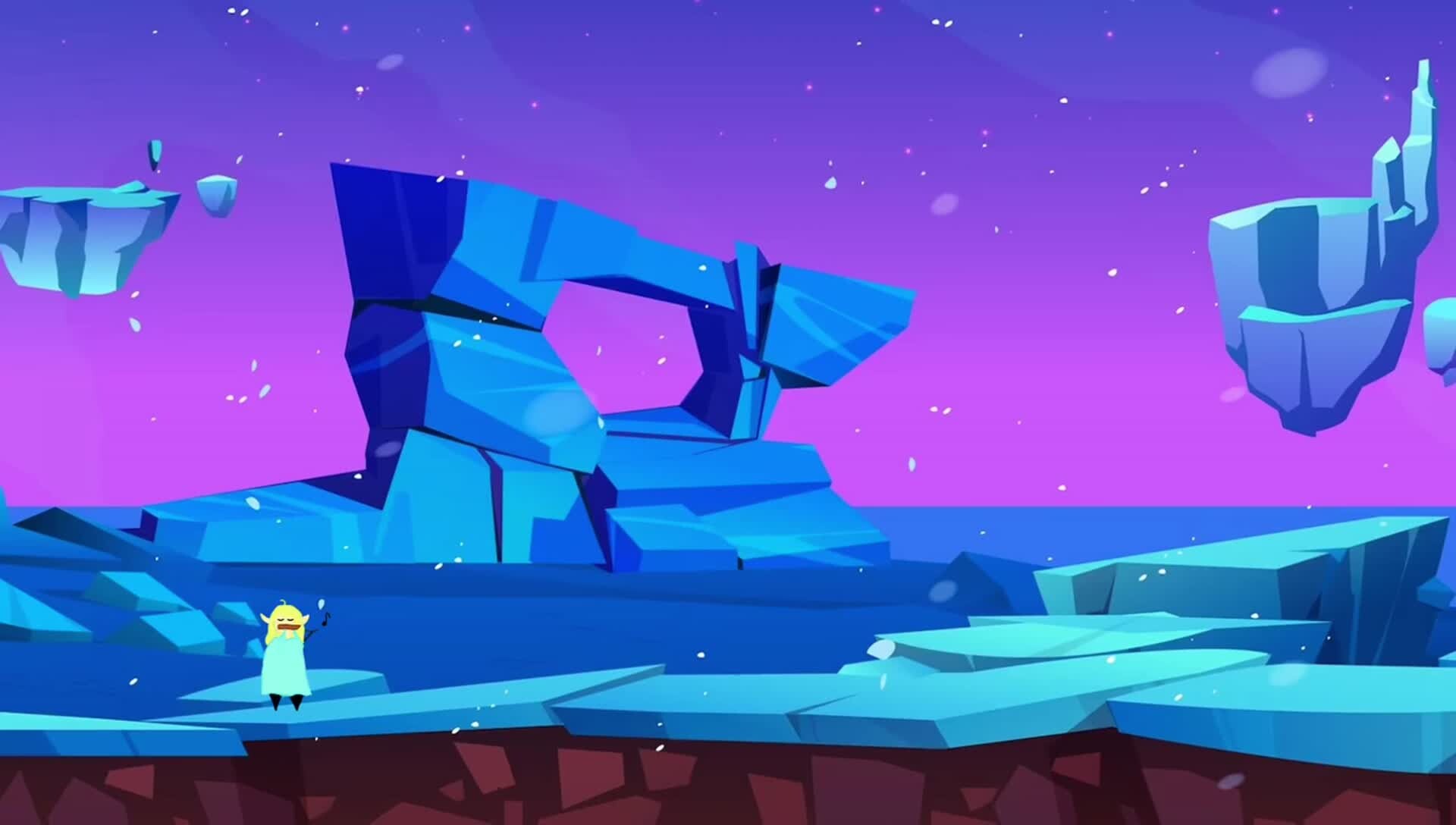 ArtStation - Elf attacks slime - 2D animation