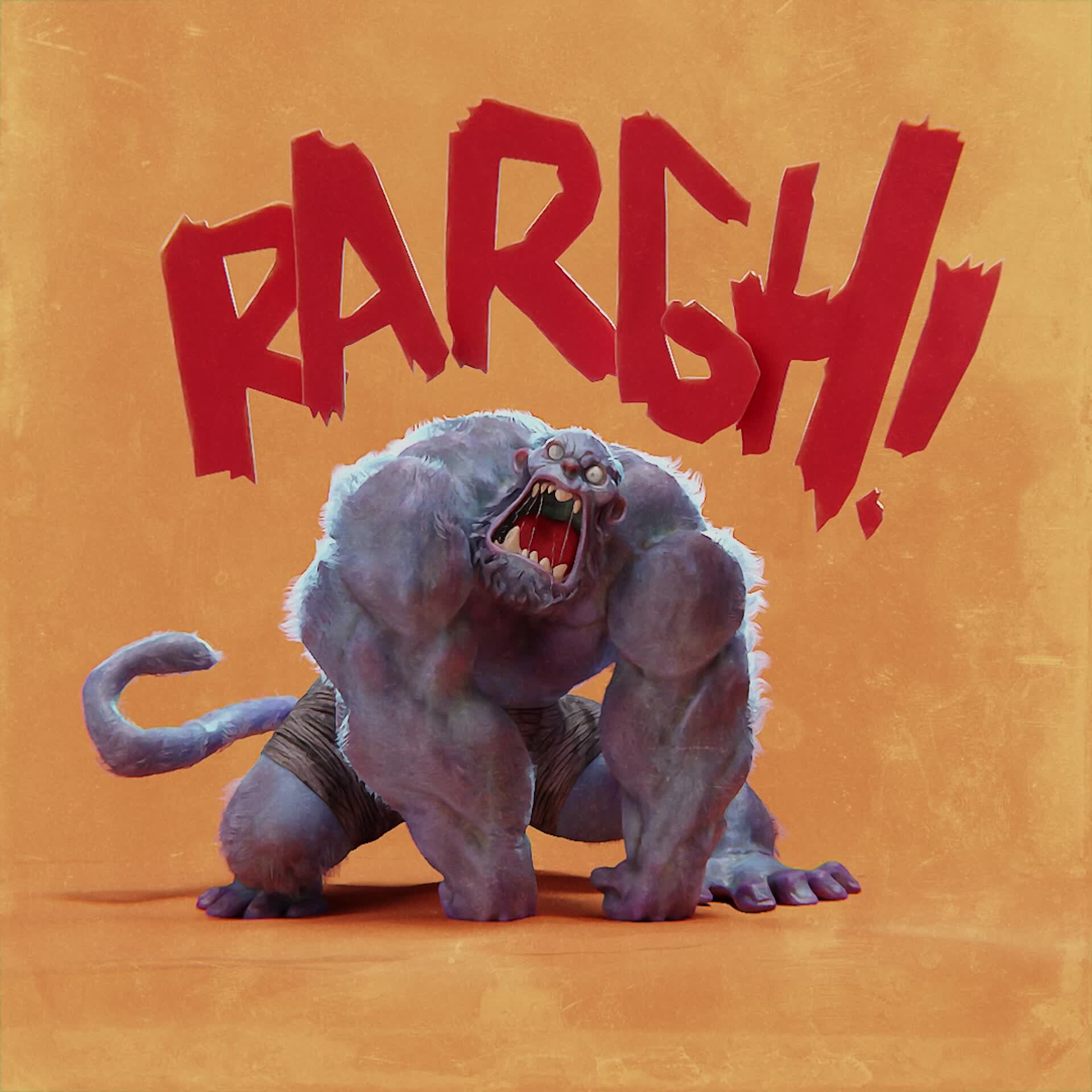 ArtStation - The Were-monkey - based on Ian Higginbotham's sketch