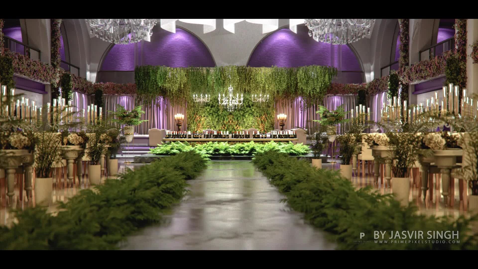 ArtStation - Banquet Hall 3d Model