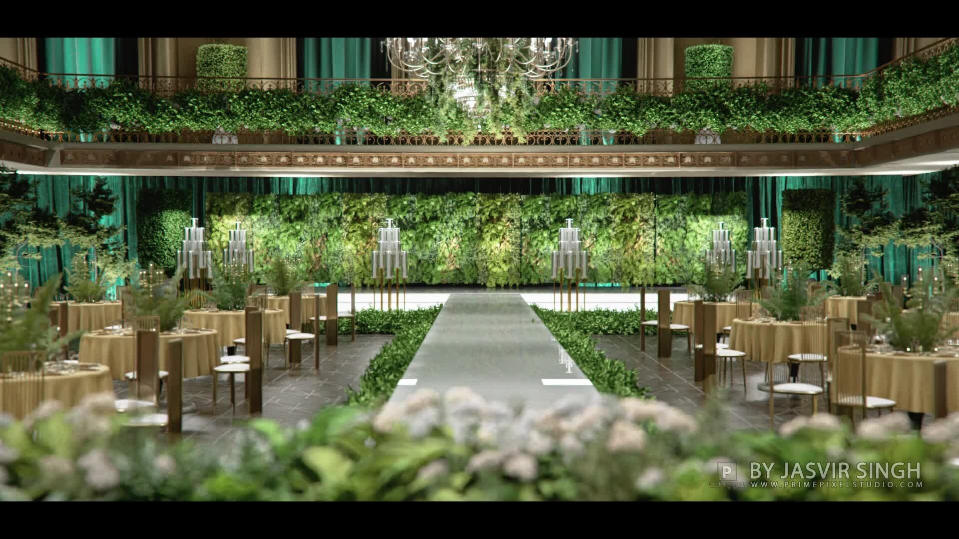 ArtStation - Banquet Hall 3d Model