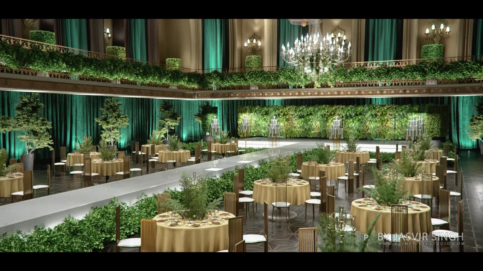 ArtStation - Banquet Hall 3d Model