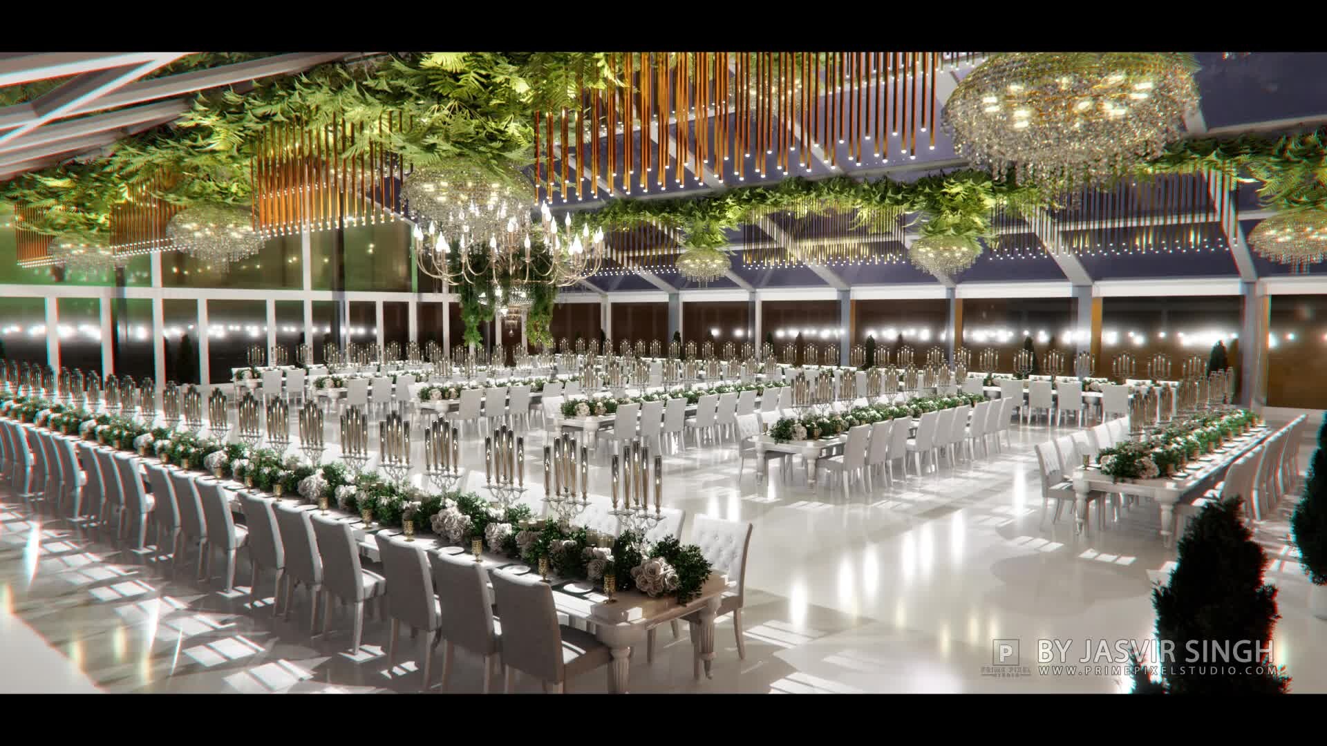 ArtStation - Banquet Hall 3d Model