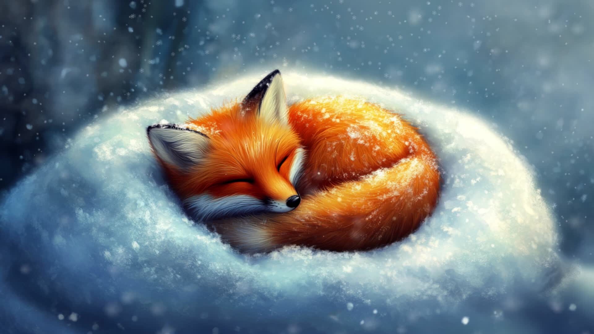 Favorisxp - Cute Fox Animated Wallpaper