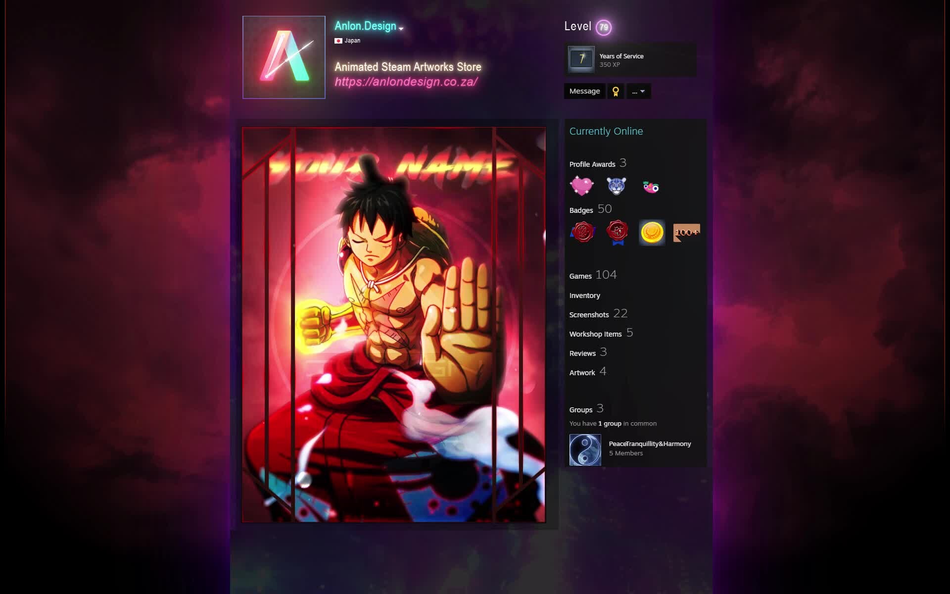 ArtStation - Luffy Steam Artwork | One Piece