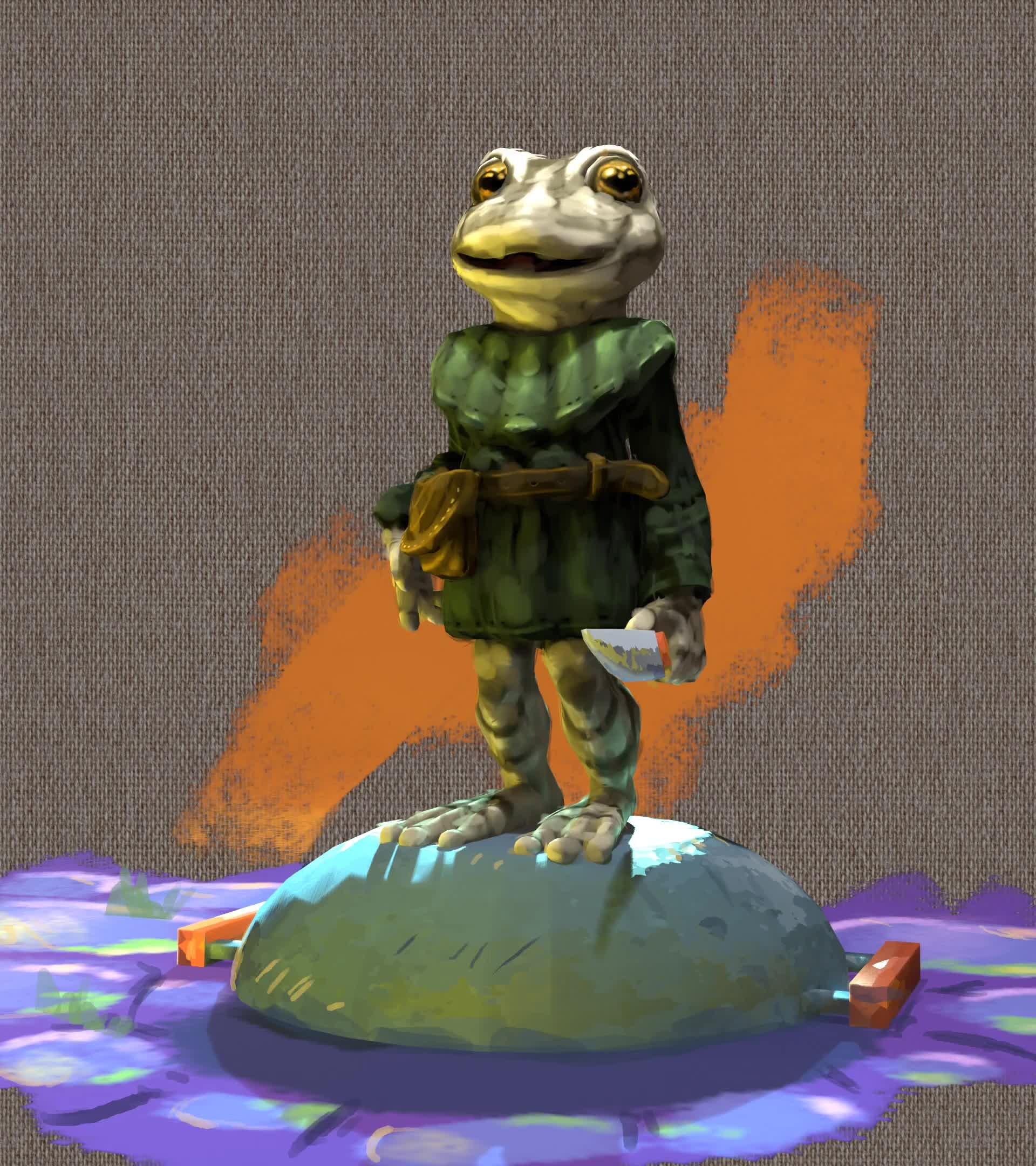 ArtStation - Bibbit the frog bard