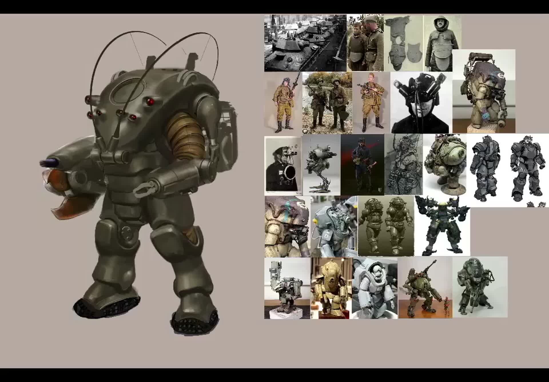 ArtStation - Soviet exosuit design process