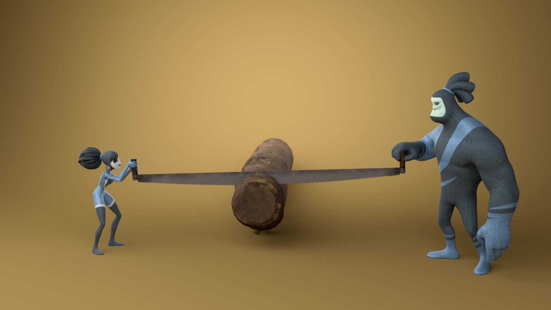 ArtStation - Two Person Saw