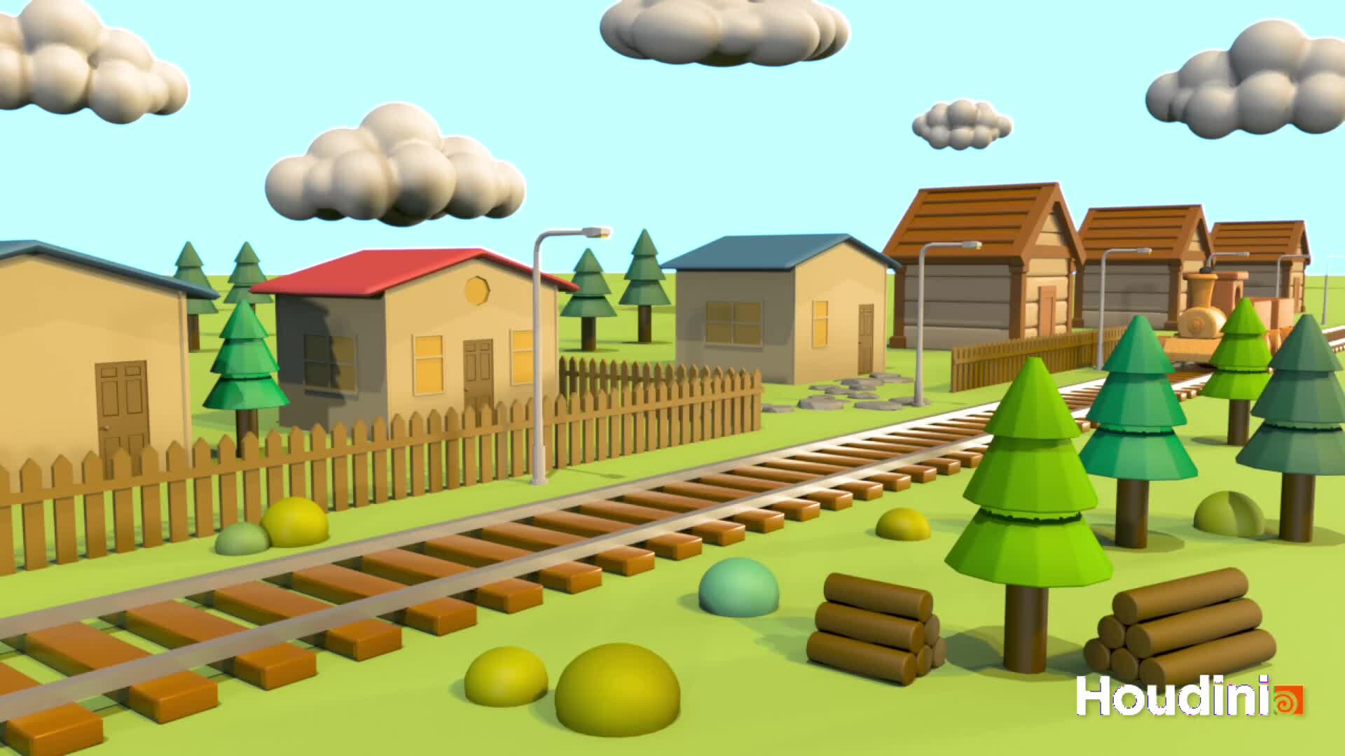 ArtStation - Toy train animation (Houdini)