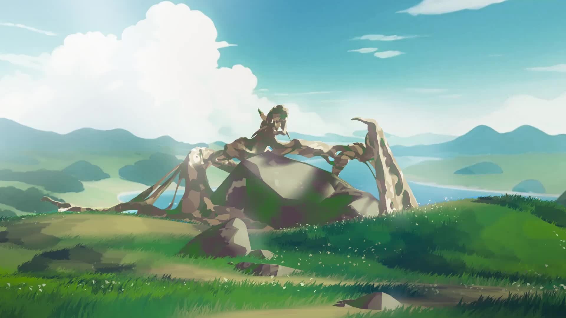ArtStation - Anime Style 3D Environment - Dragon Fossils