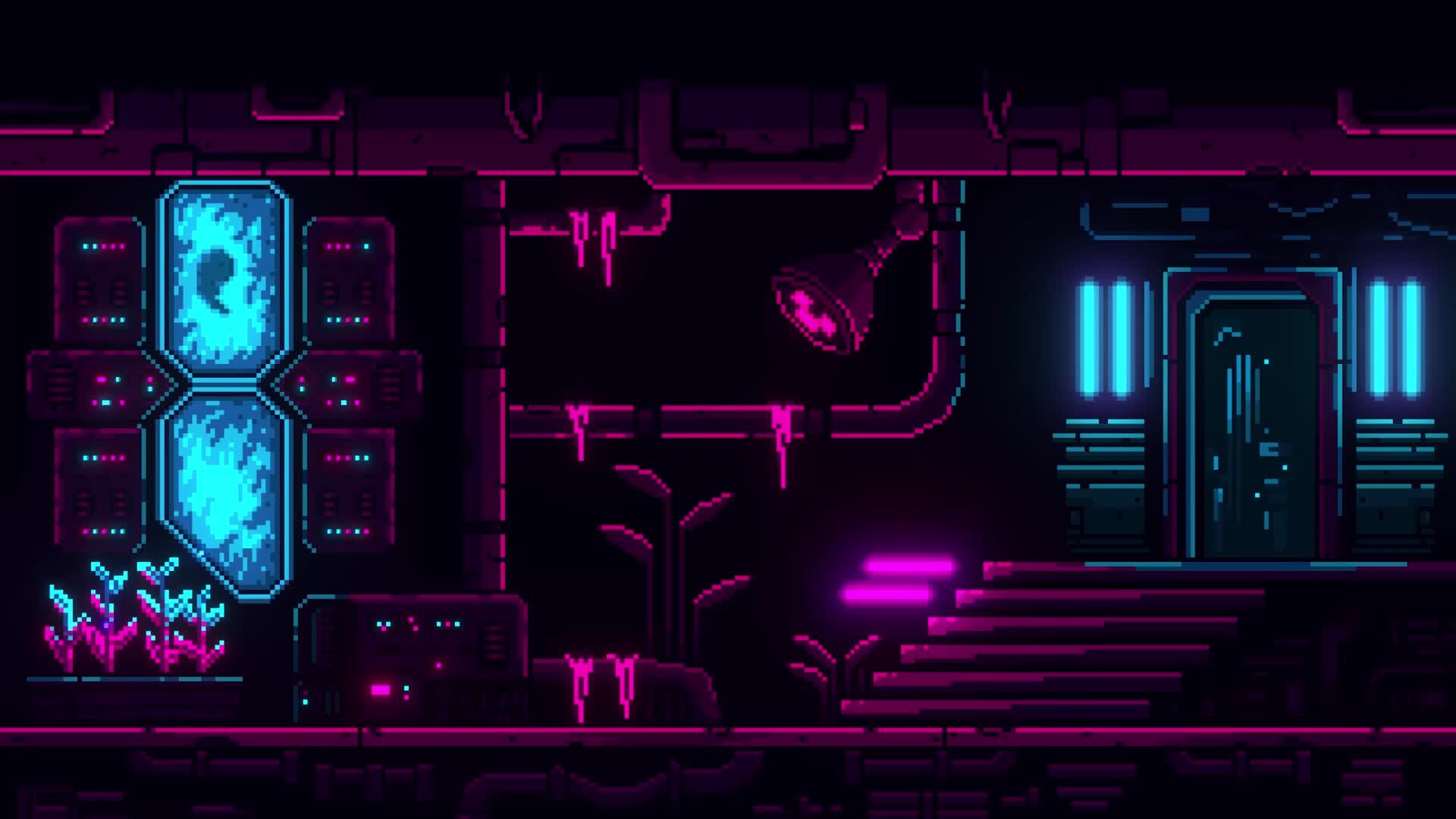 ArtStation - Neon Spaceship Interior