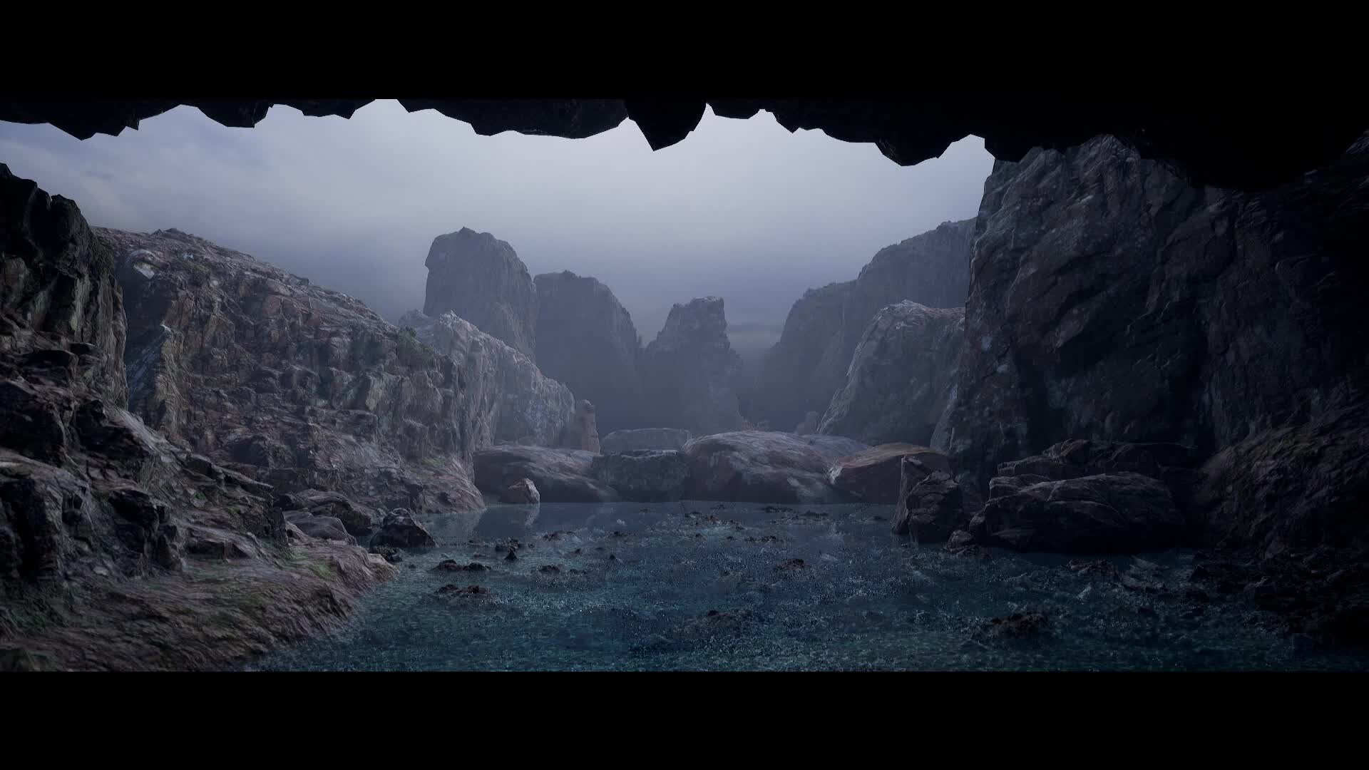 ArtStation - My First Ever Unreal Engine Scene – Rocky Cave Environment