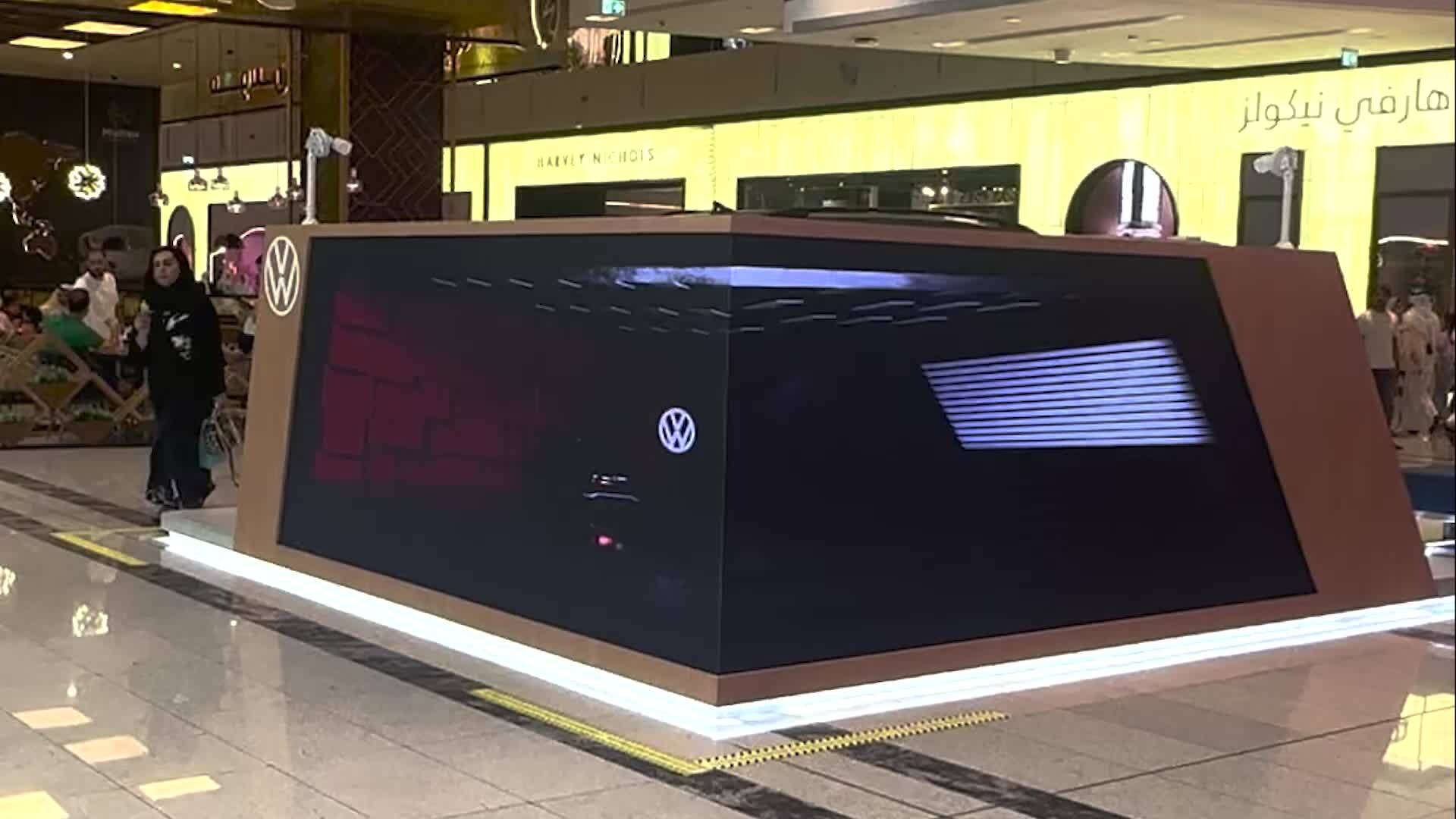 ArtStation - 3D anamorphic panel ad for Volkswagen Qatar