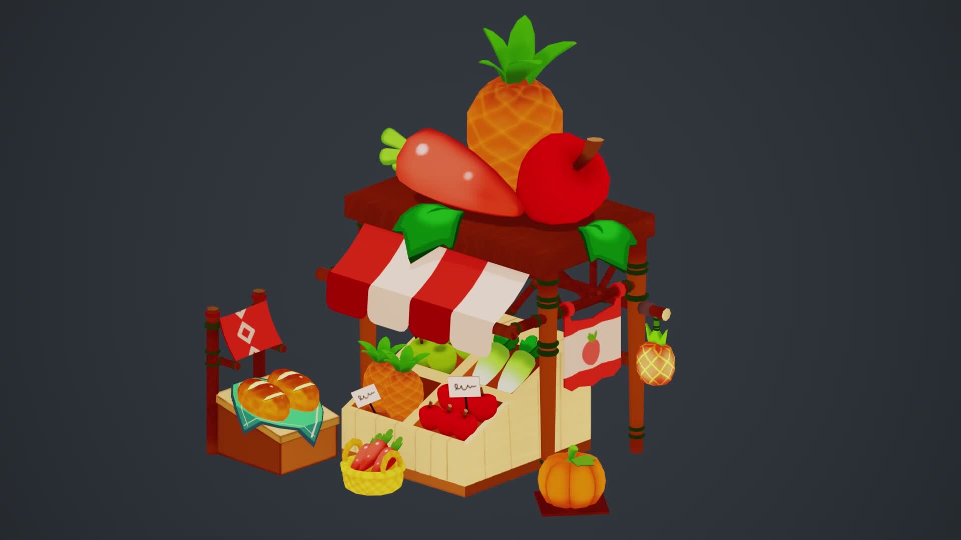 ArtStation - Stylized Market Stall