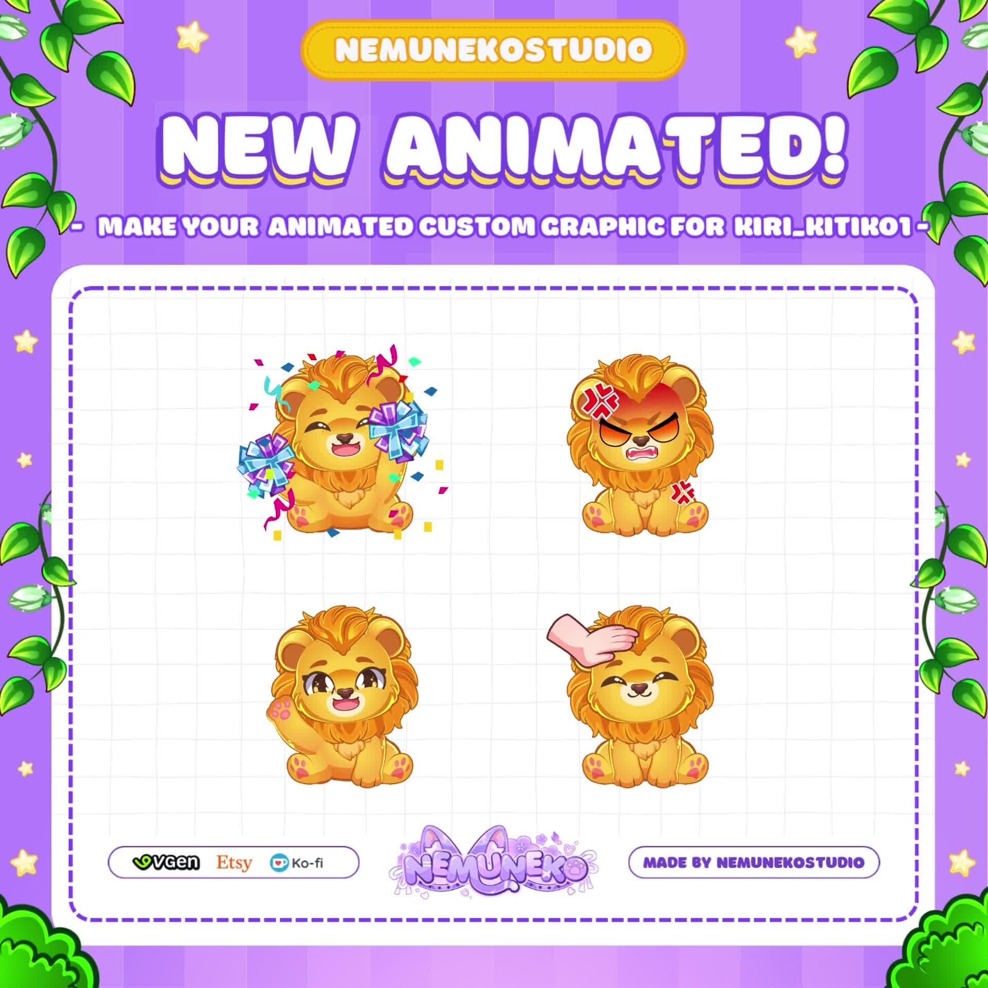 ArtStation - 🦁Chibi Lion Stream Pet🦁