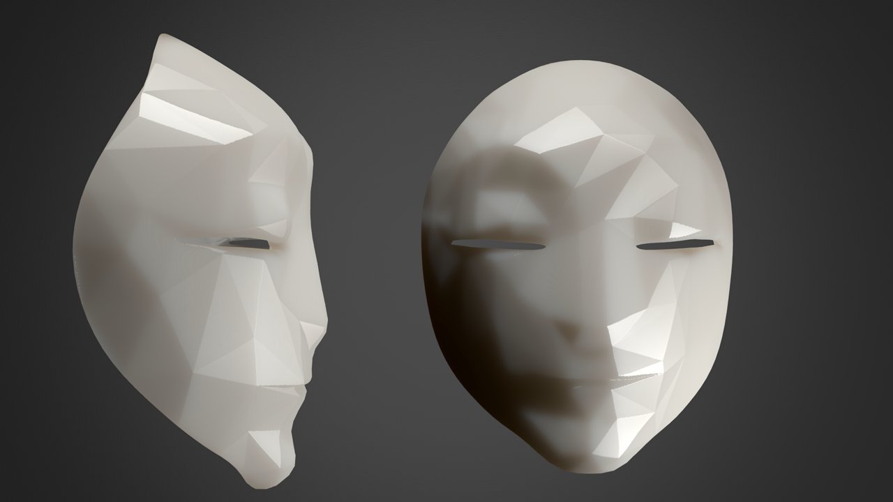 ArtStation - Mask (high to low poly gradient)