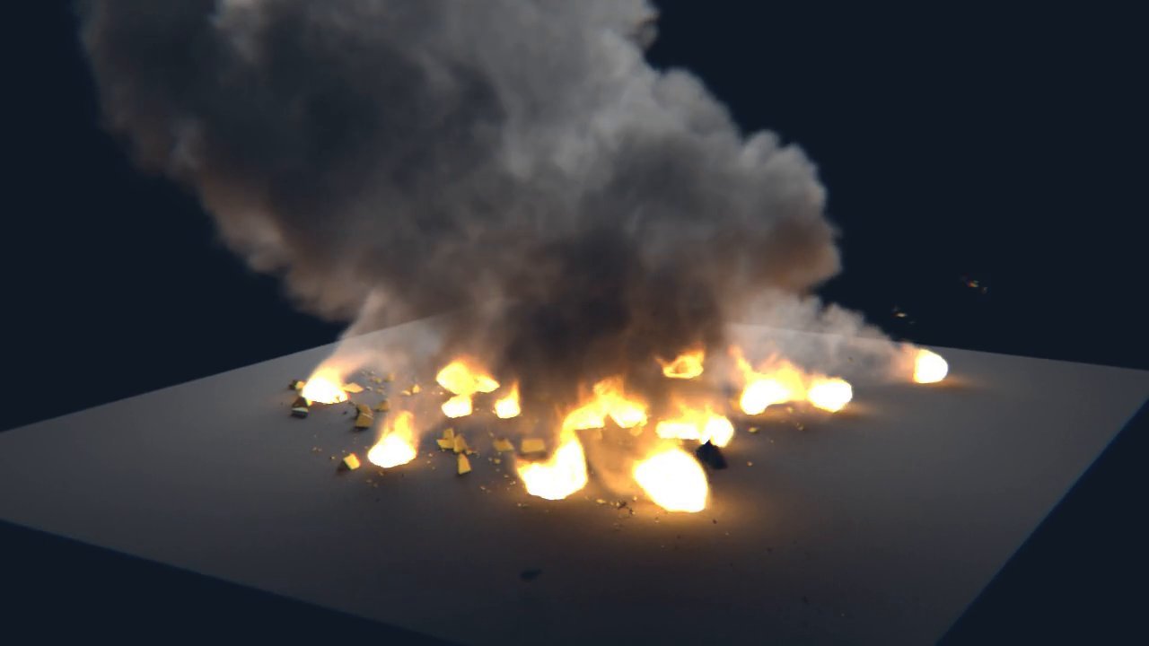 ArtStation - Small Explosion Test - RayFire / PFlow / Phoenix FD