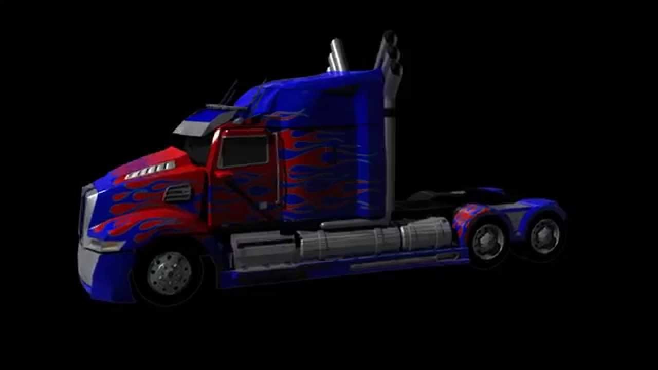 ArtStation - TF4 Optimus Prime vehicle mode Western Star 5700