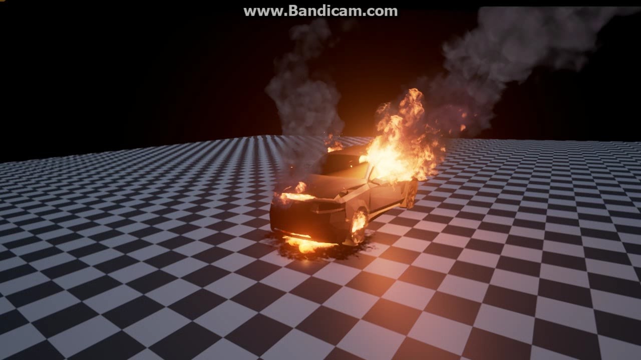 ArtStation - Unreal Engine 4 Particle effect - Burning Car / Fire FX