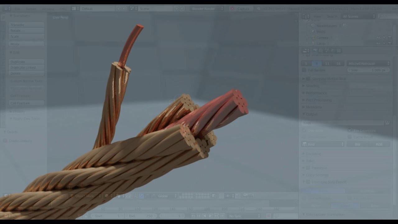 ArtStation - wire rope modeling in Blender