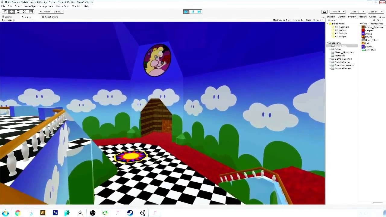 ArtStation - Super_Mario_64_Castle_Lobby