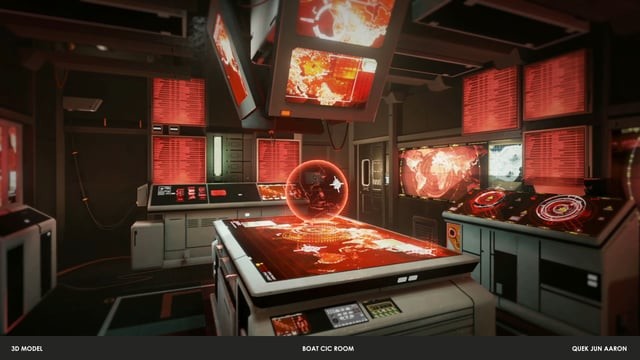 ArtStation - Boat CIC Room Fanart