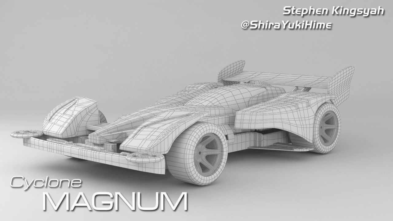 ArtStation - 3d Tamiya car - Cyclone Magnum (Clay and wire)