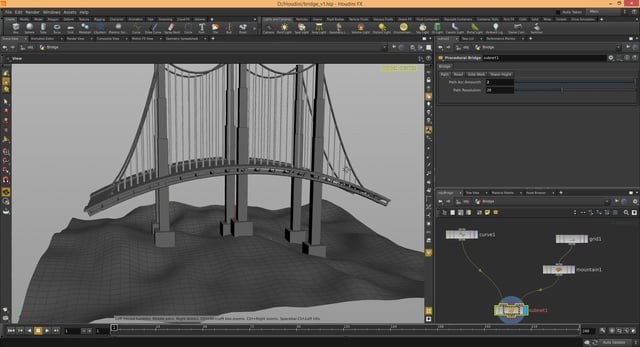 ArtStation - Procedural Bridge Model with Houdini
