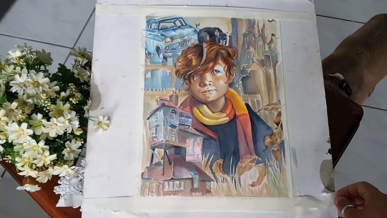 ArtStation - Rony Weasley Watercolor