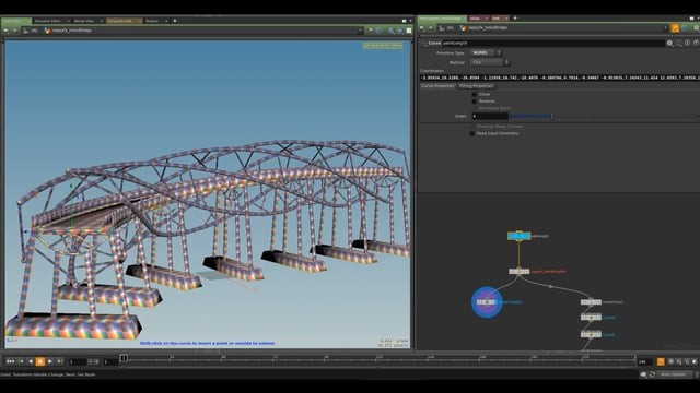ArtStation - Houdini Procedural Practice Helix Bridge