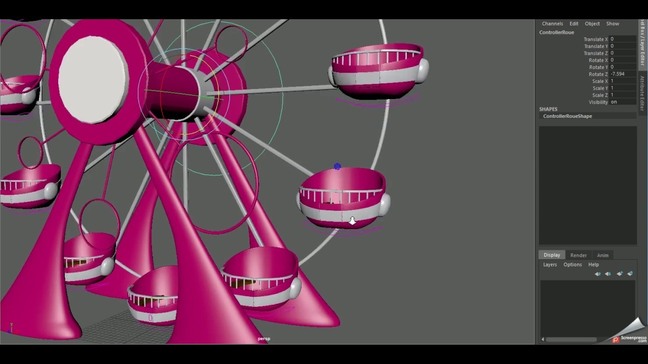 ArtStation - Ferris Wheel - Rig.