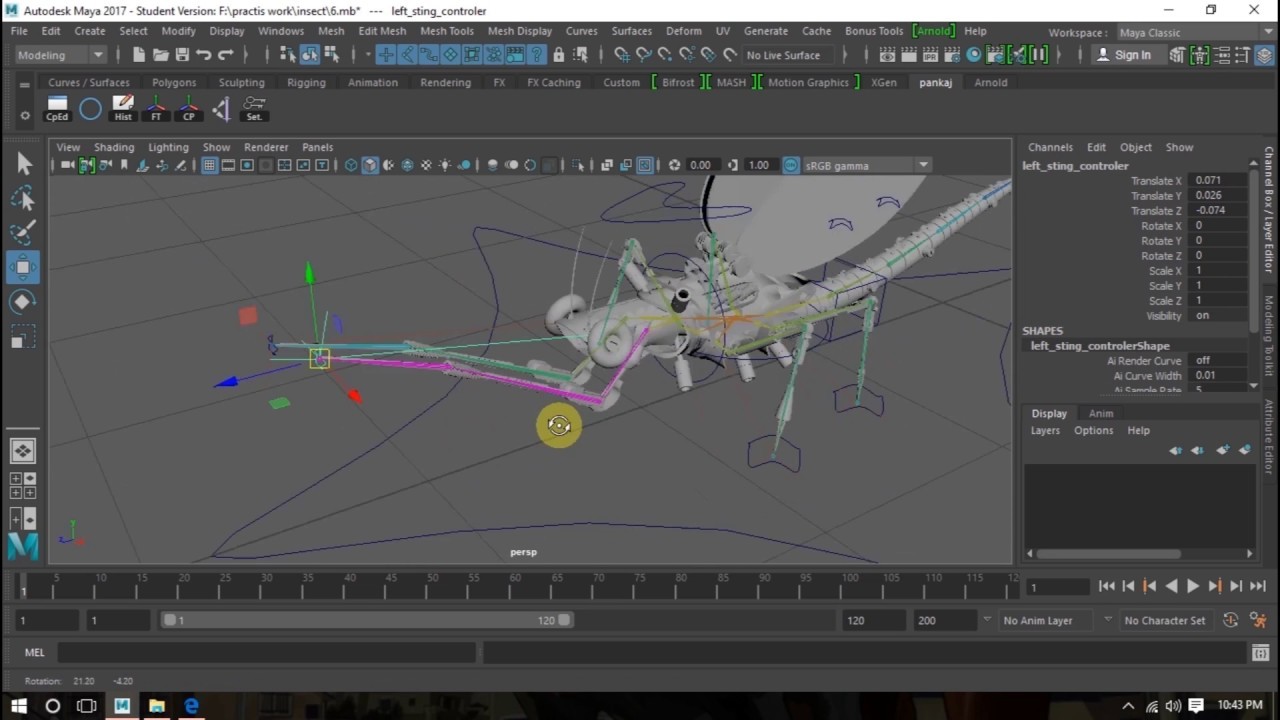 ArtStation - insect riging autodesk maya