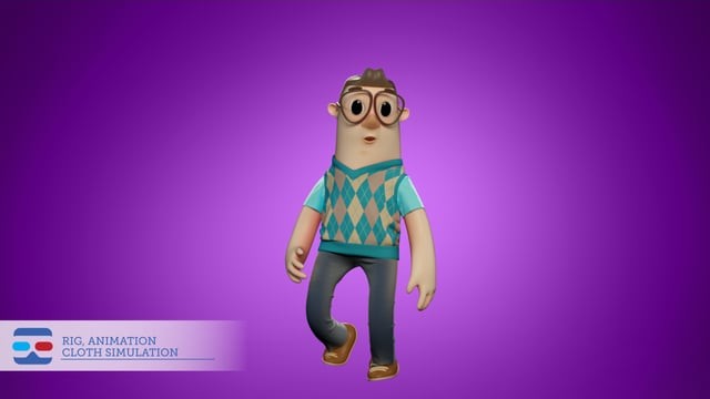 ArtStation - rig animation and Cloth loop test