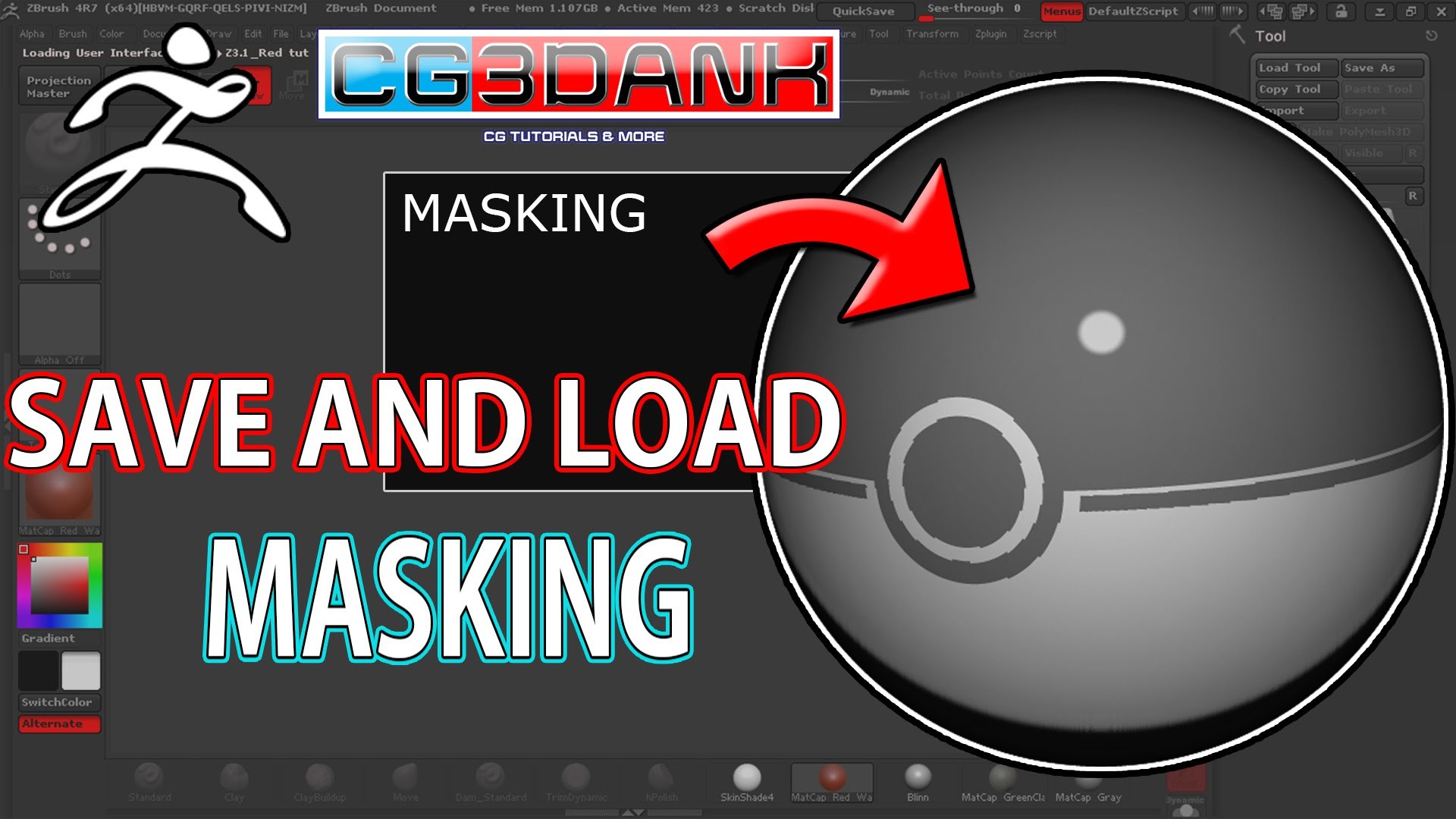 ArtStation - ZBRUSH TUTORIAL_HOW TO SAVE AND LOAD MASKING(DETAIL)