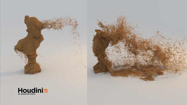 ArtStation - Sand decay statue R&D - Houdini