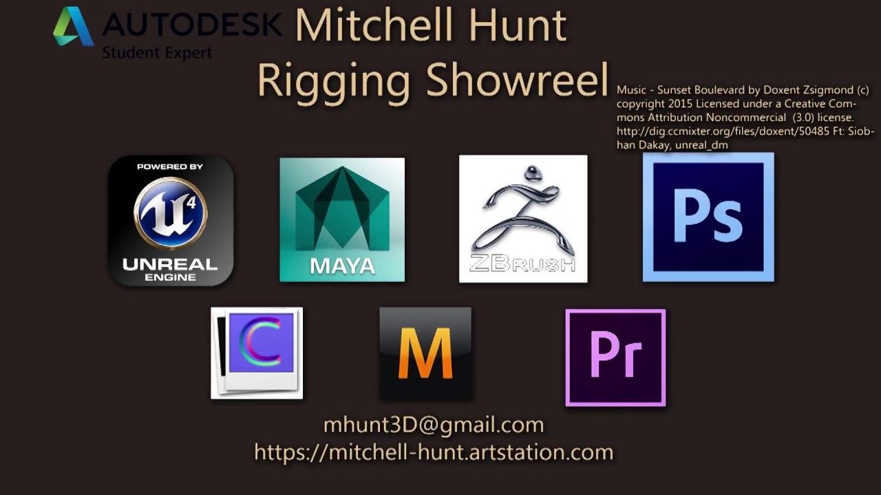 Mitchell Hunt - Rigging Showreel