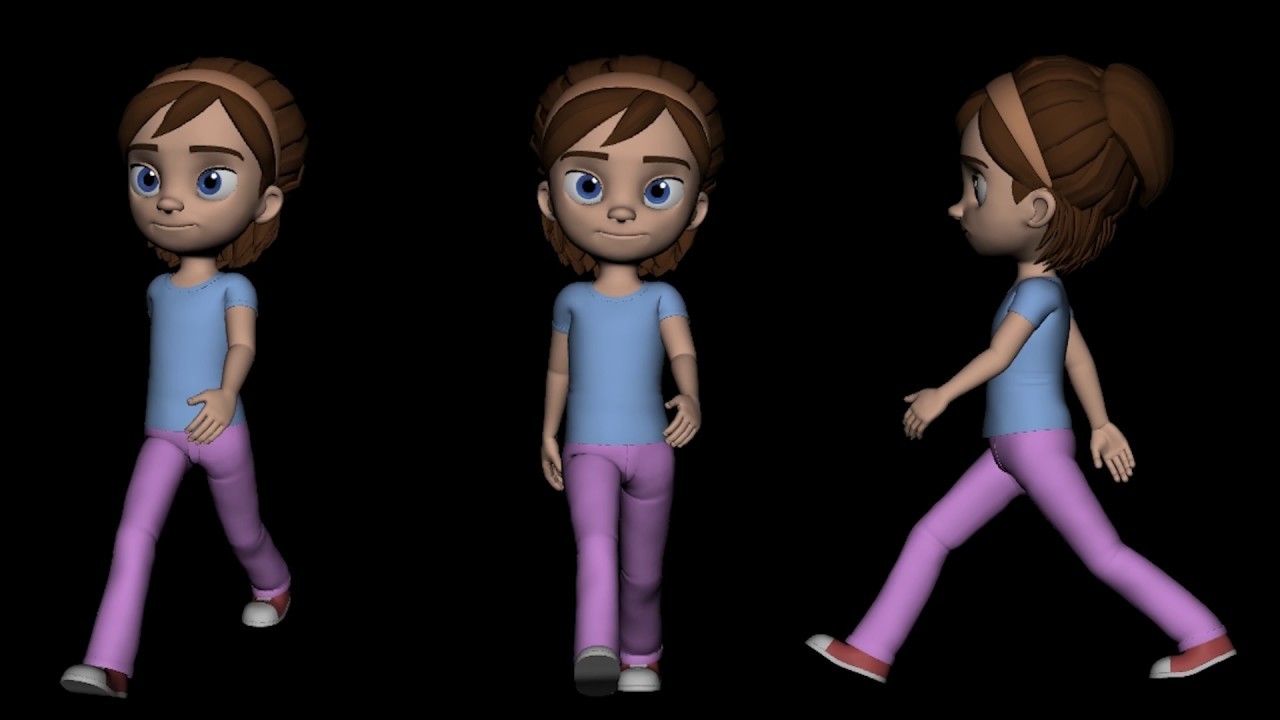 ArtStation - Kayla Rig Walk Cycle