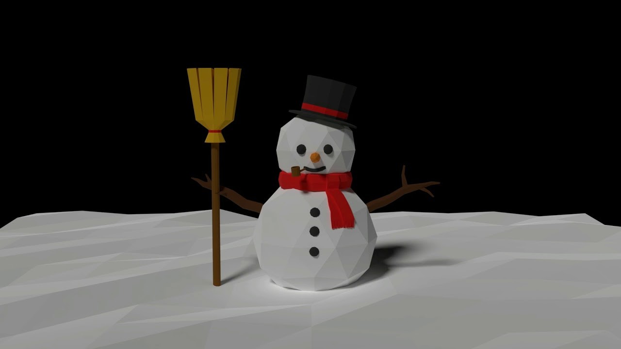 ArtStation - Low Poly Snowman