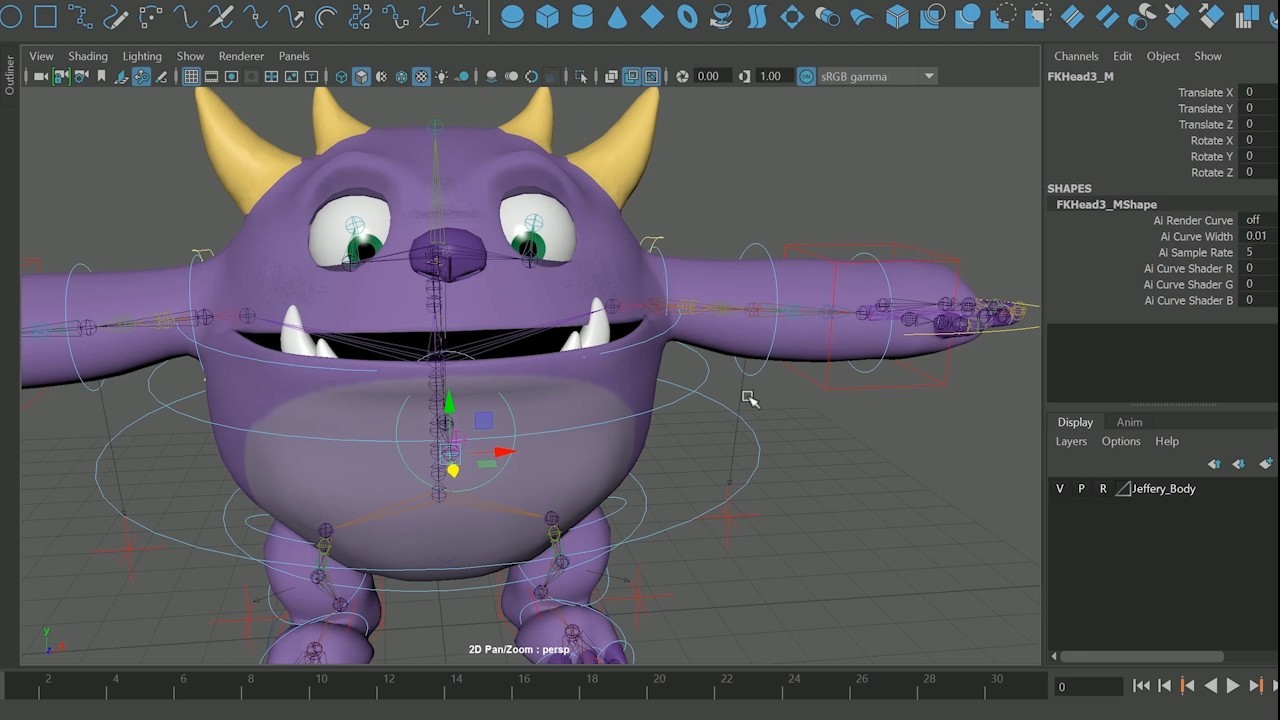 ArtStation - Monster Walk Cycle/Rig Test