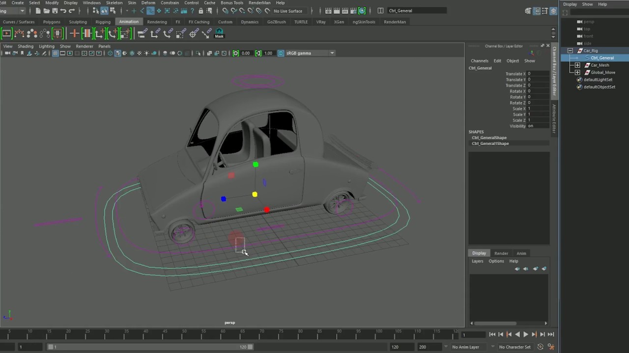 ArtStation - Rig - Cartoon Car