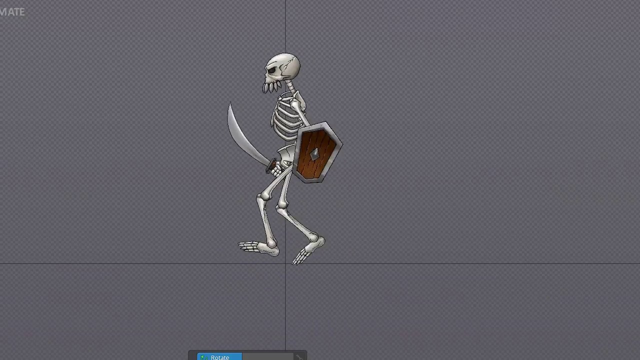 ArtStation - Skeleton animation - character design 2d , Abdulrahman Salem