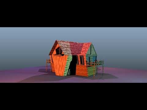 ArtStation - cartoom 3D House (Maya as Modelling )
