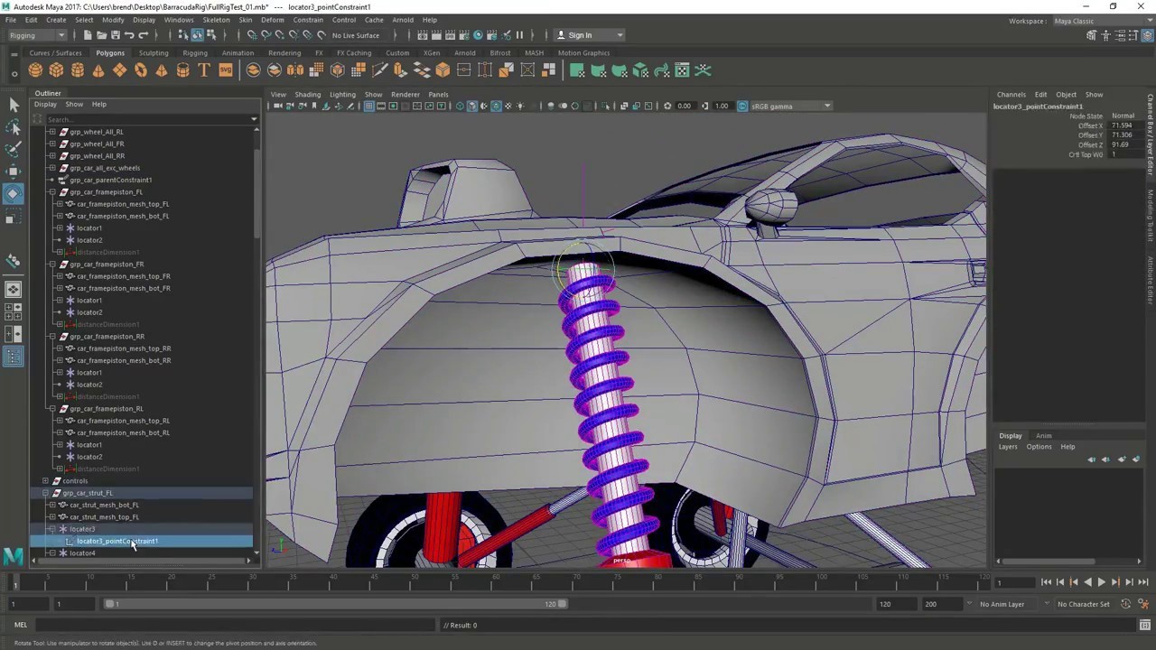 ArtStation - Exercise - Technical Art - Vehicle Rigging in Maya