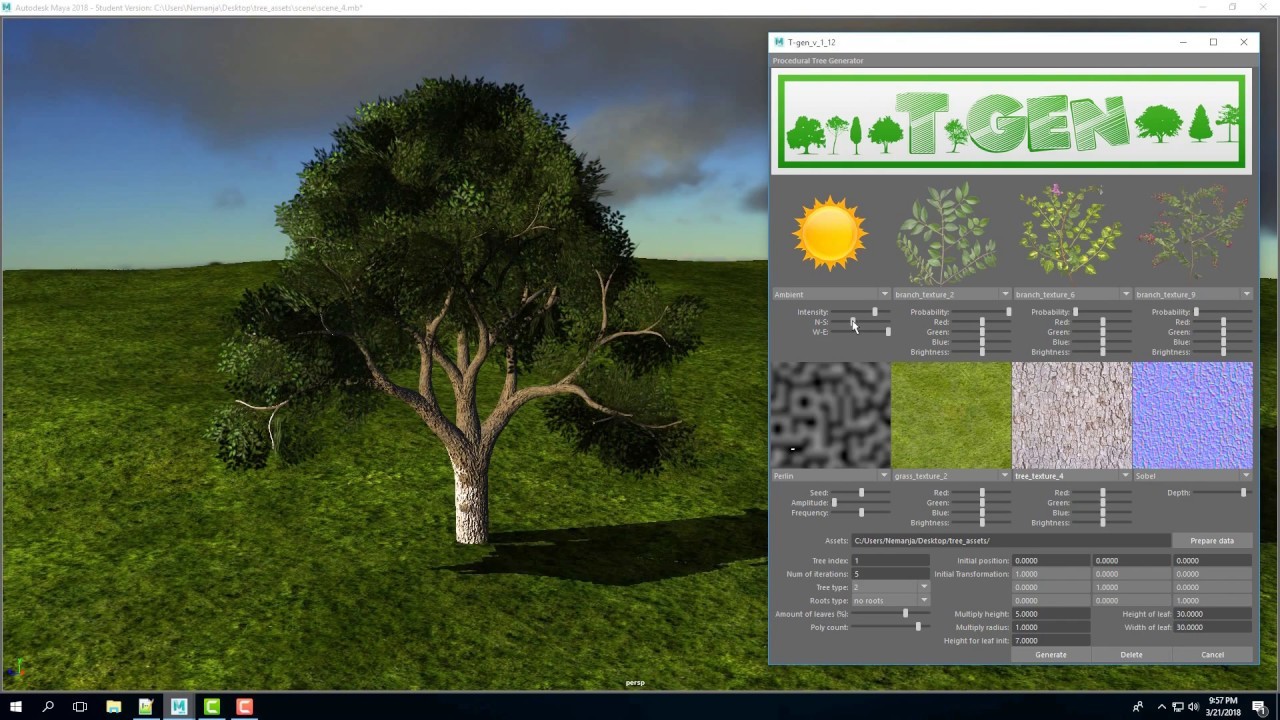 ArtStation - T-Gen v1.12 - Procedural Trees Generator